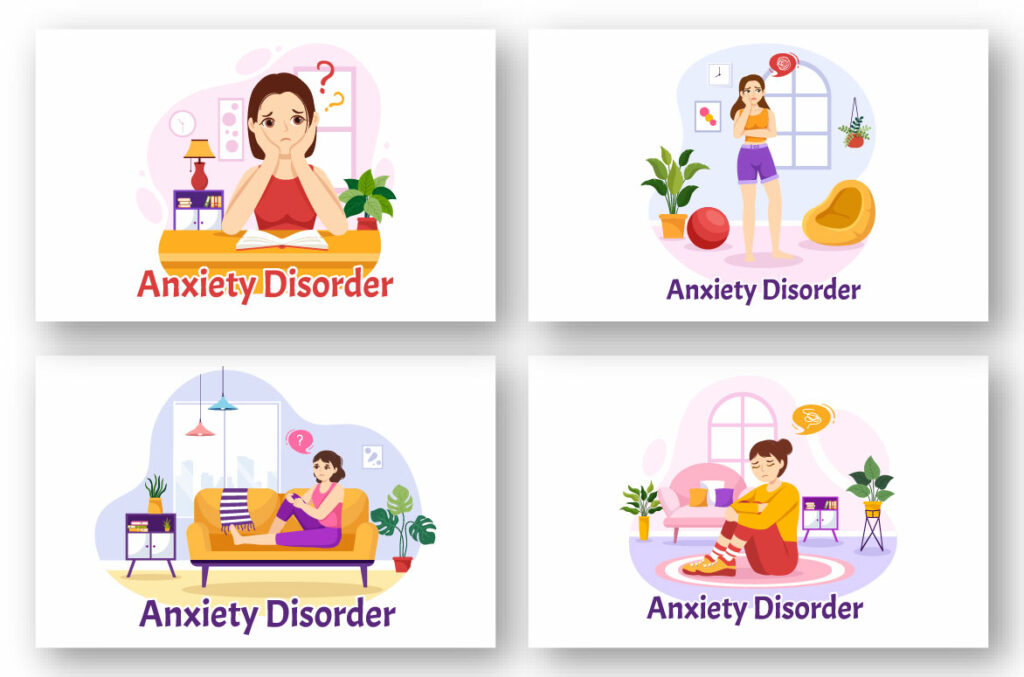 10 Anxiety Disorder Illustration - MasterBundles