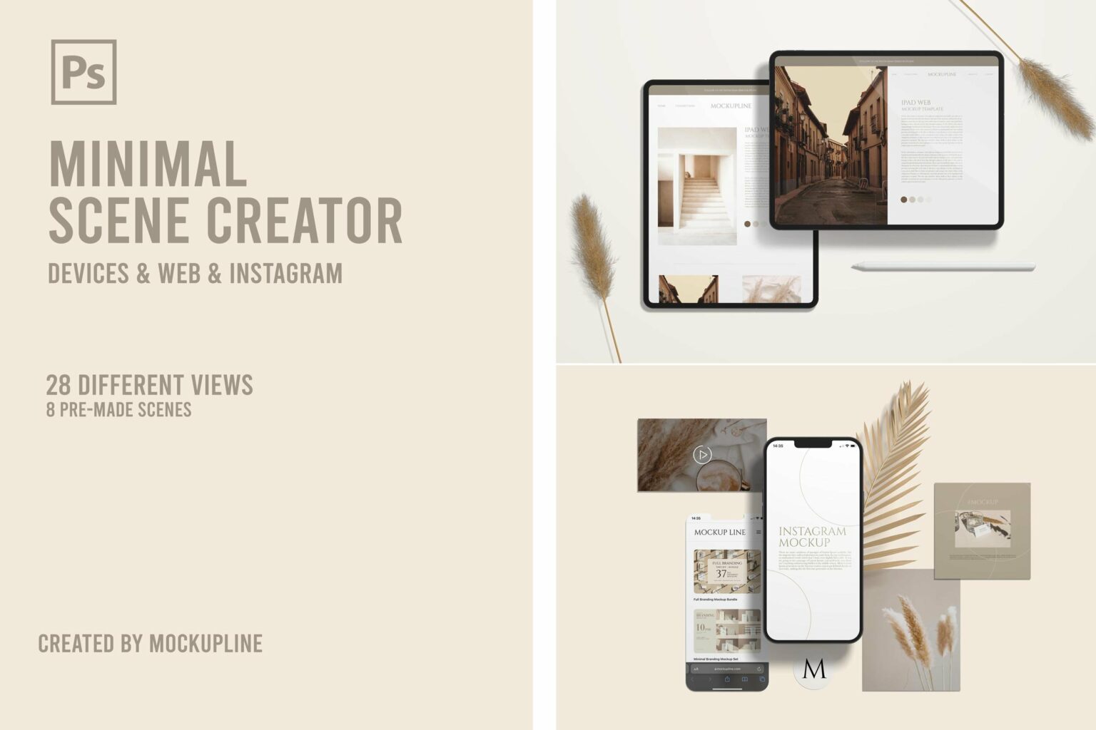 Minimal Scene Creator Mockup – MasterBundles
