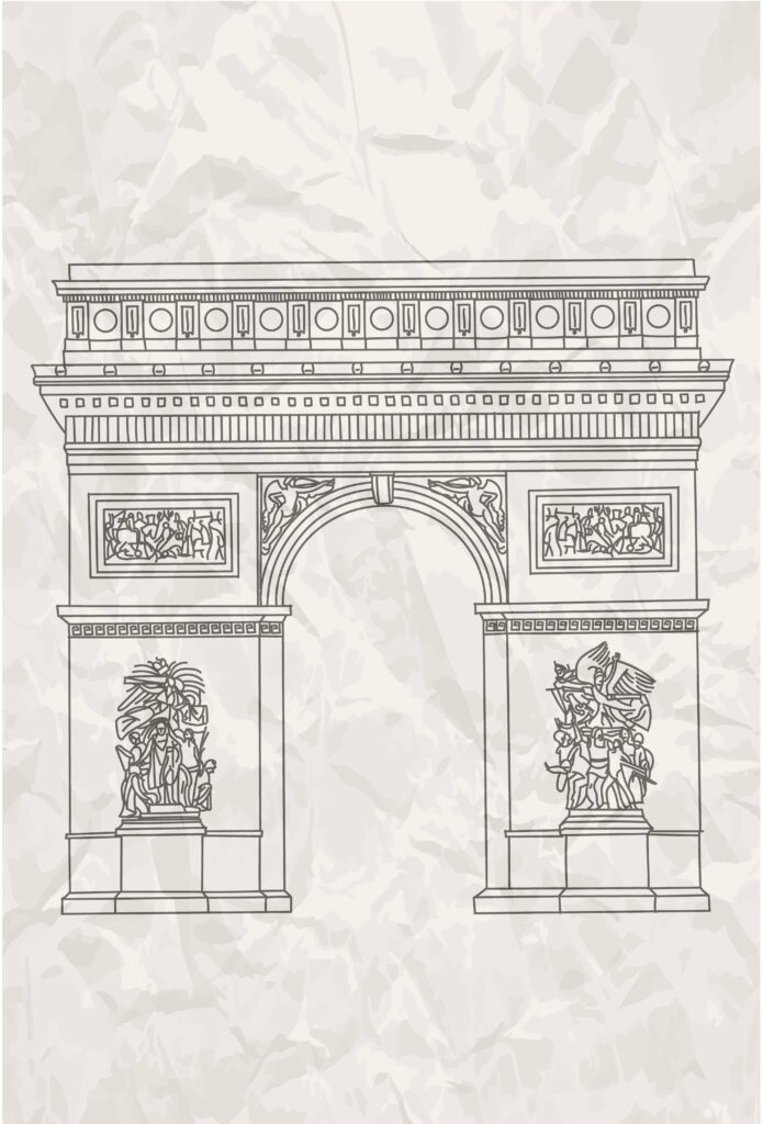 Arc De Triomphe in Paris Vector – MasterBundles