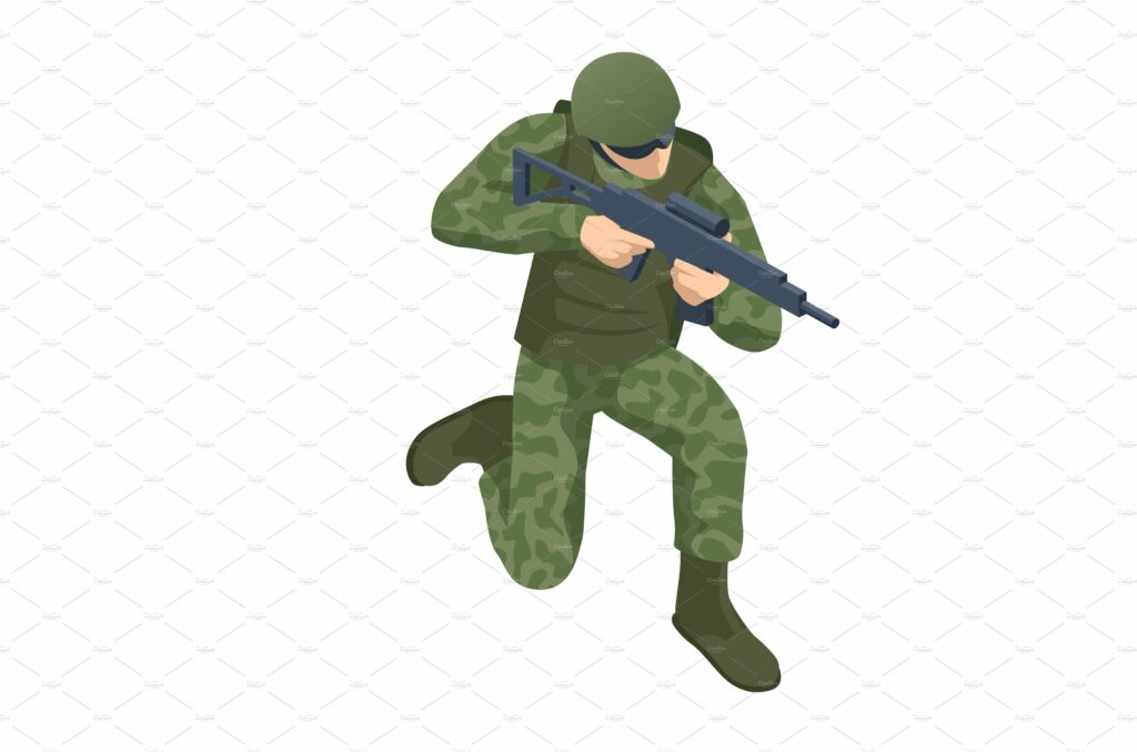 Isometric Special Forces Soldier – MasterBundles