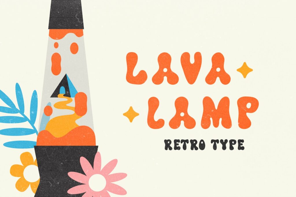 Lava Lamp Display - Retro Font – MasterBundles
