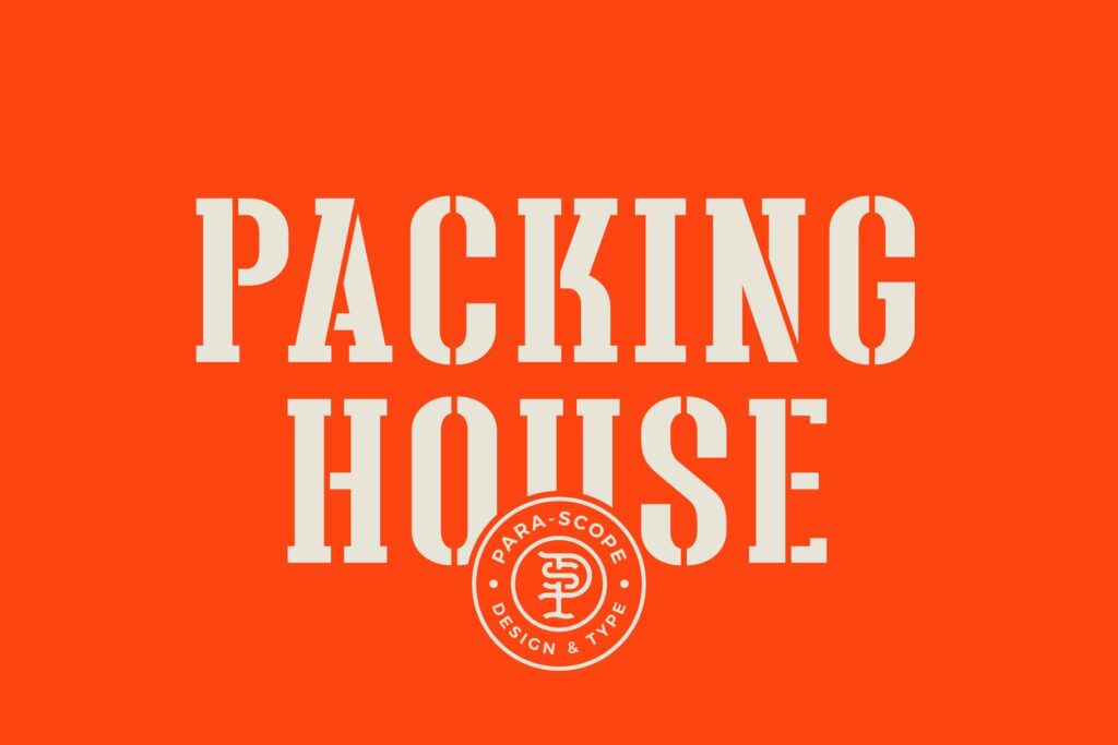 Packing House - Stencil Display Font – MasterBundles
