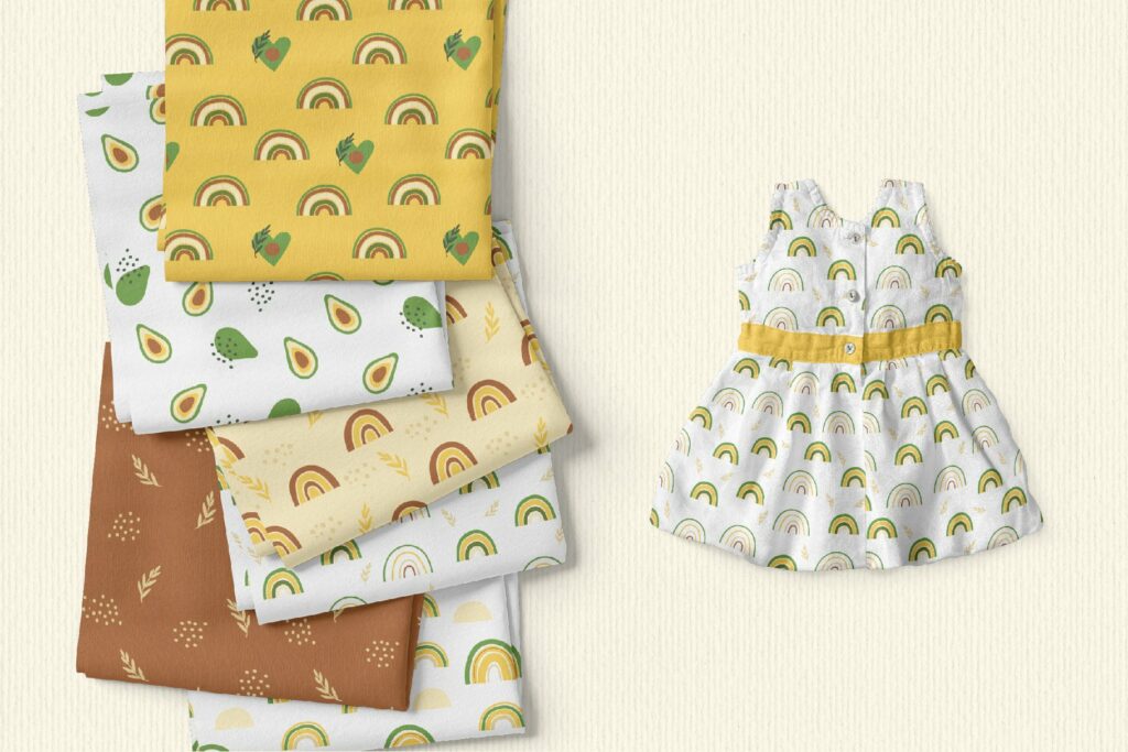 Set of Avocado Rainbow patterns – MasterBundles