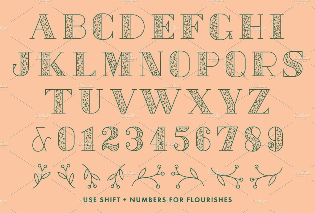Vine and Branches Font – MasterBundles