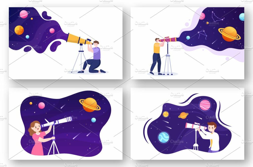 20 Astronomy Cartoon Illustration – MasterBundles