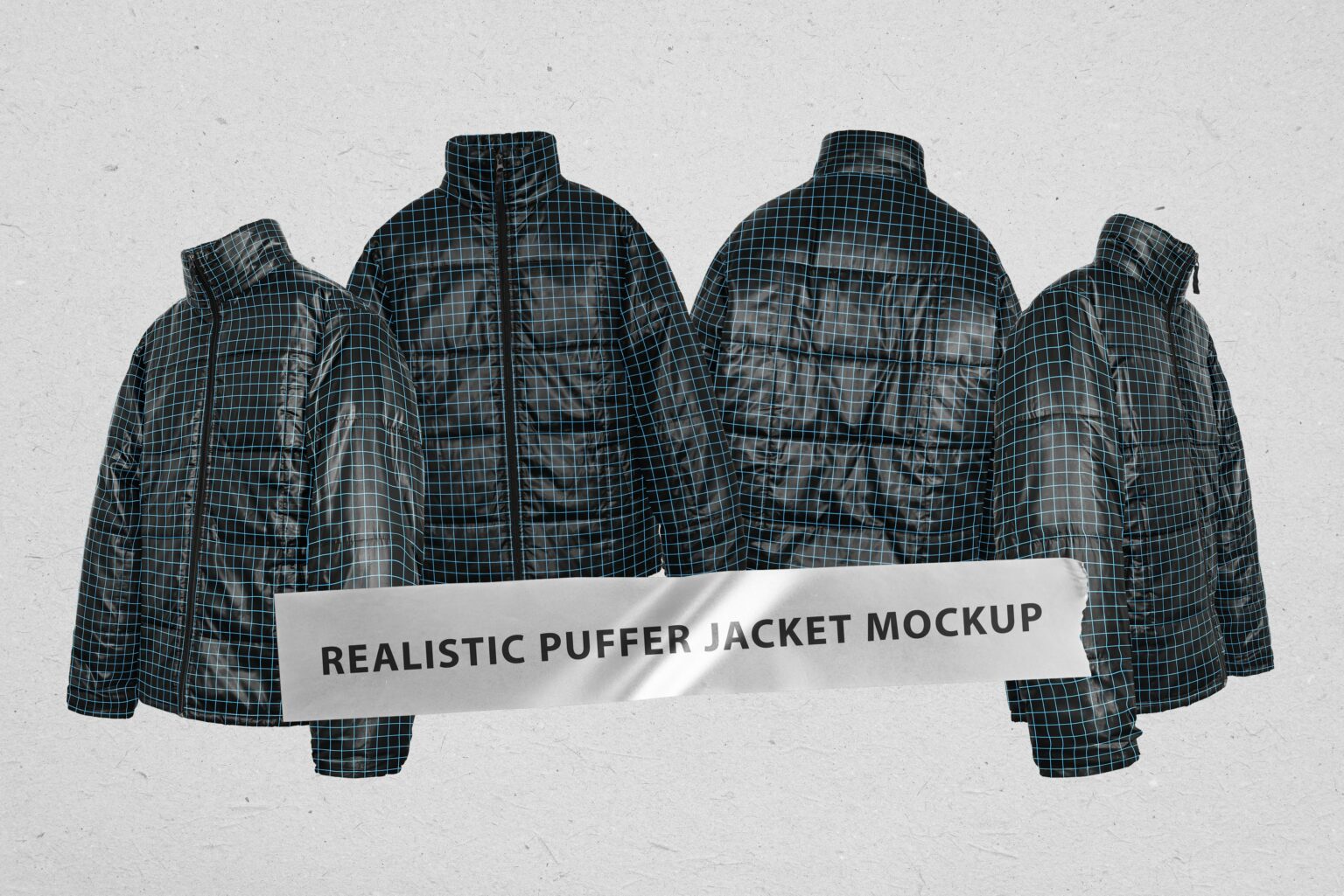 Realistic Puffer Jacket Mockup – MasterBundles