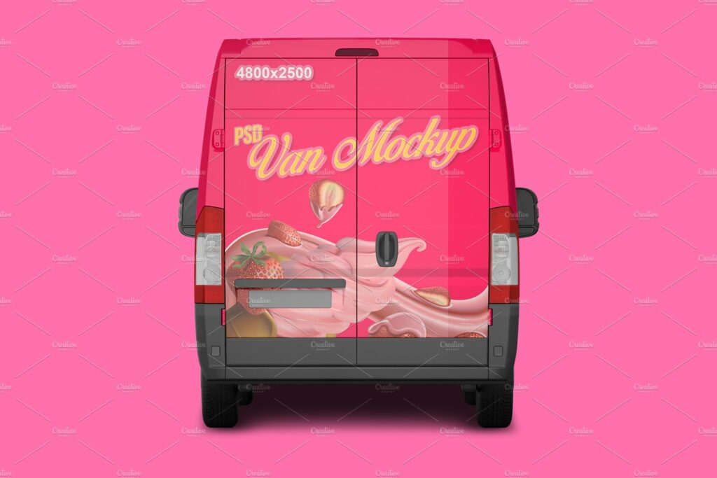 Realistic PSD Van Mockup – MasterBundles