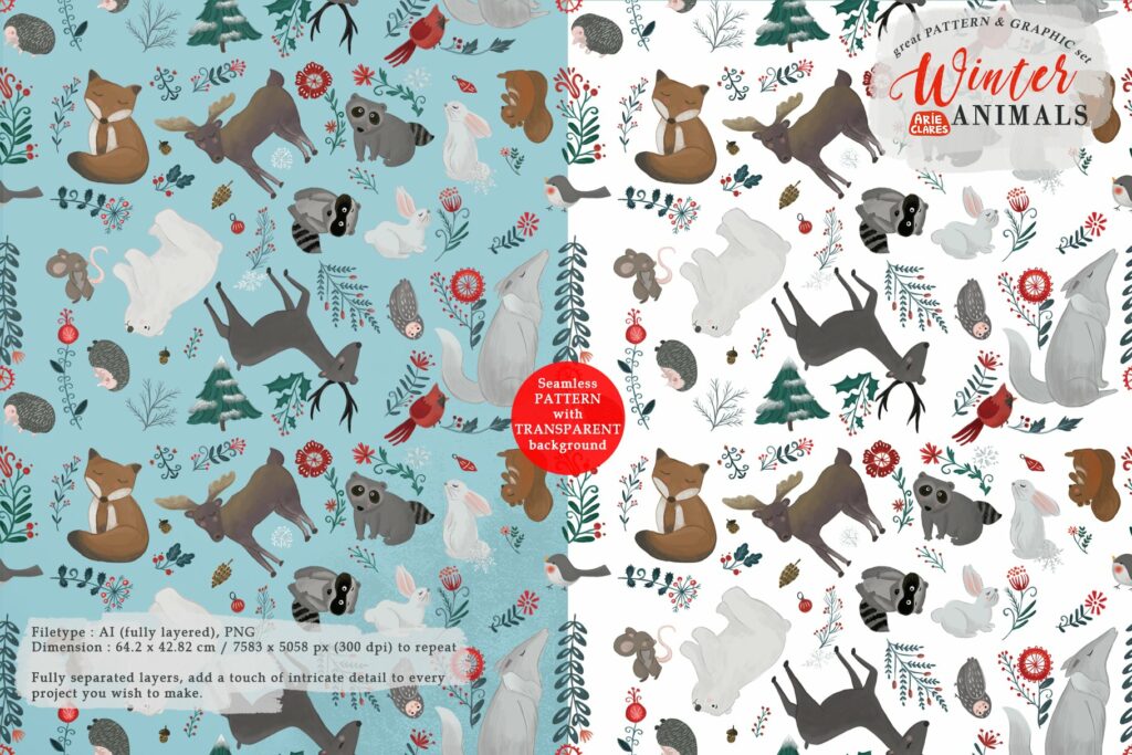 Winter Animals – MasterBundles