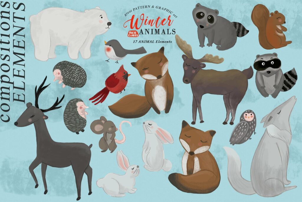 Winter Animals – MasterBundles