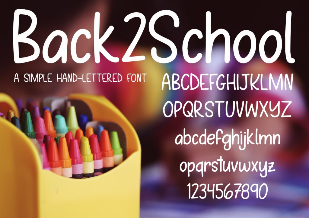 Back2School hand-lettered font – MasterBundles