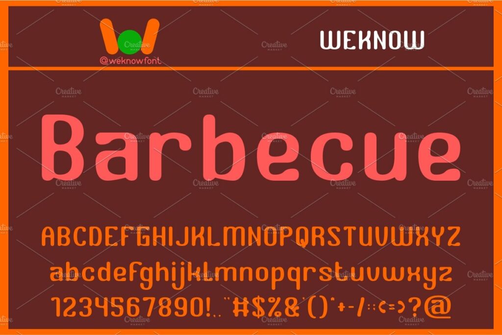 Barbecue font – MasterBundles