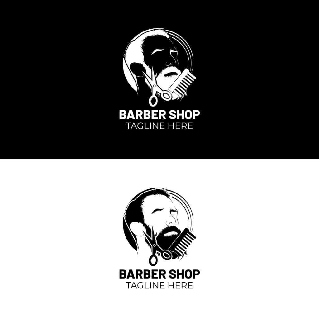 Barber Shop Logo - MasterBundles