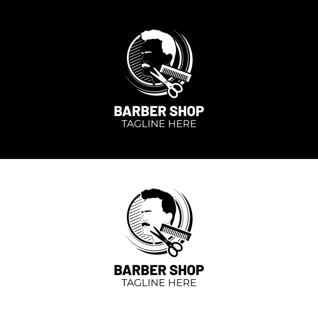 Barber Shop Logo - MasterBundles
