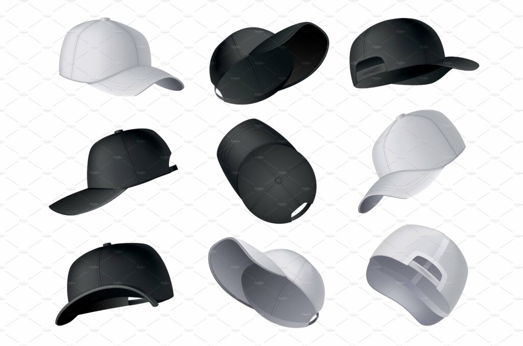 Baseball caps. Realistic baseball – MasterBundles