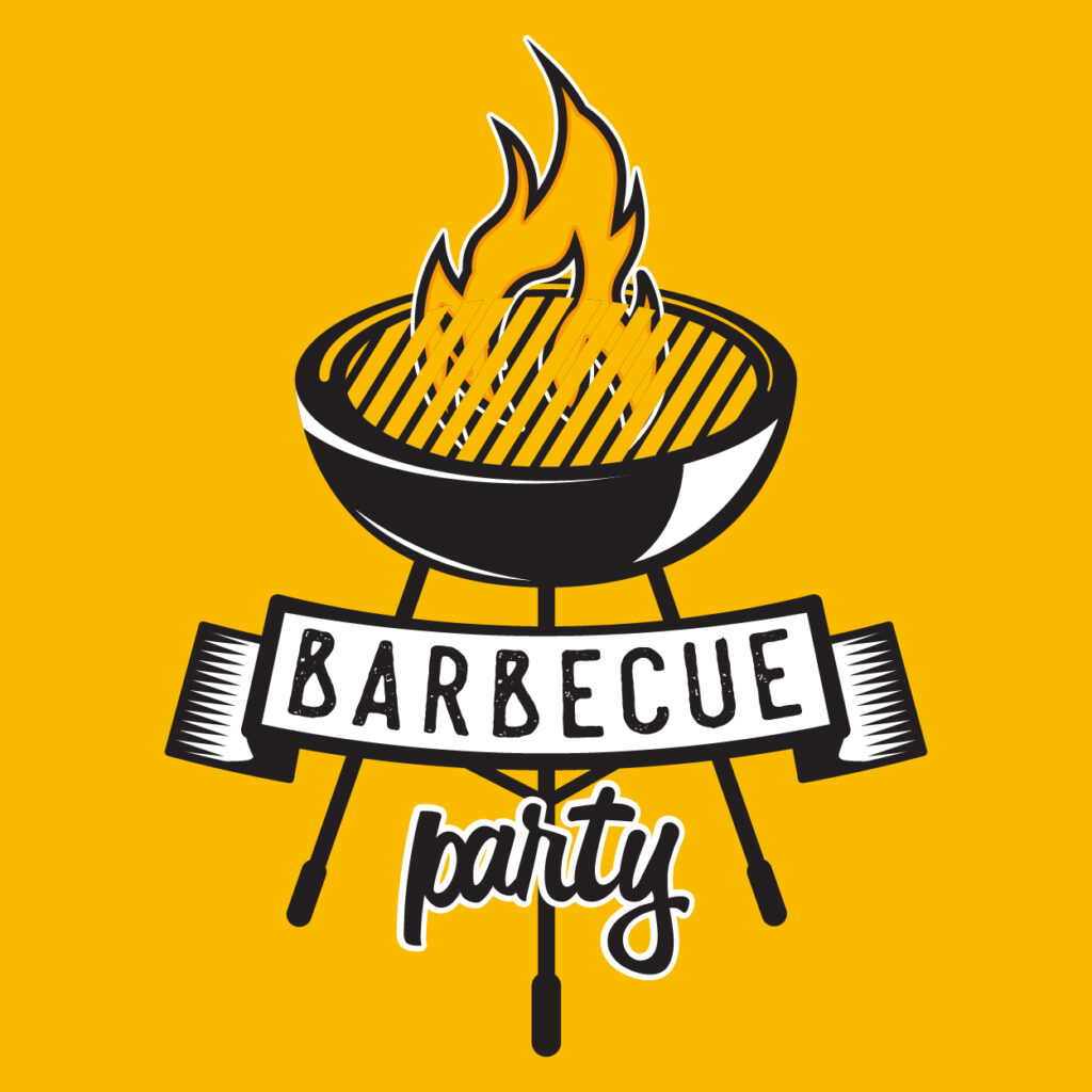 BBQ AND GRILL Logo | four different designs and two different colors ...