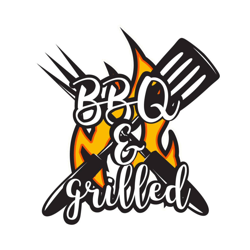 BBQ AND GRILL Logo | four different designs and two different colors ...