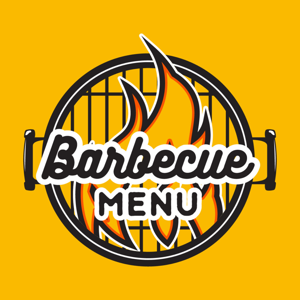 BBQ AND GRILL Logo | four different designs and two different colors ...