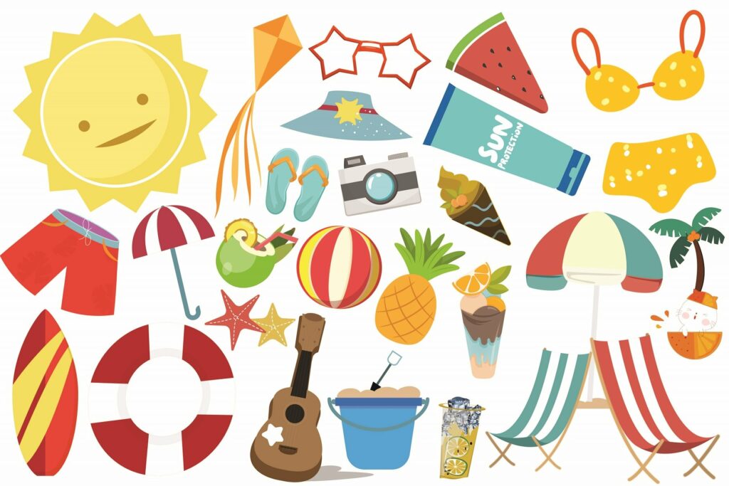 Summer Beach Clipart – MasterBundles