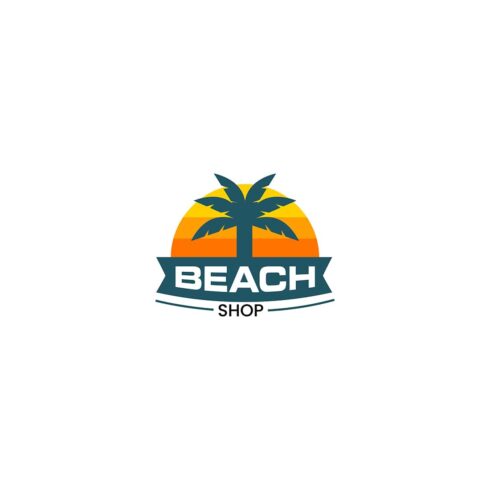 Beach Shop Logo Design / Palm Tree/ Holiday / Vacations / Beach ...