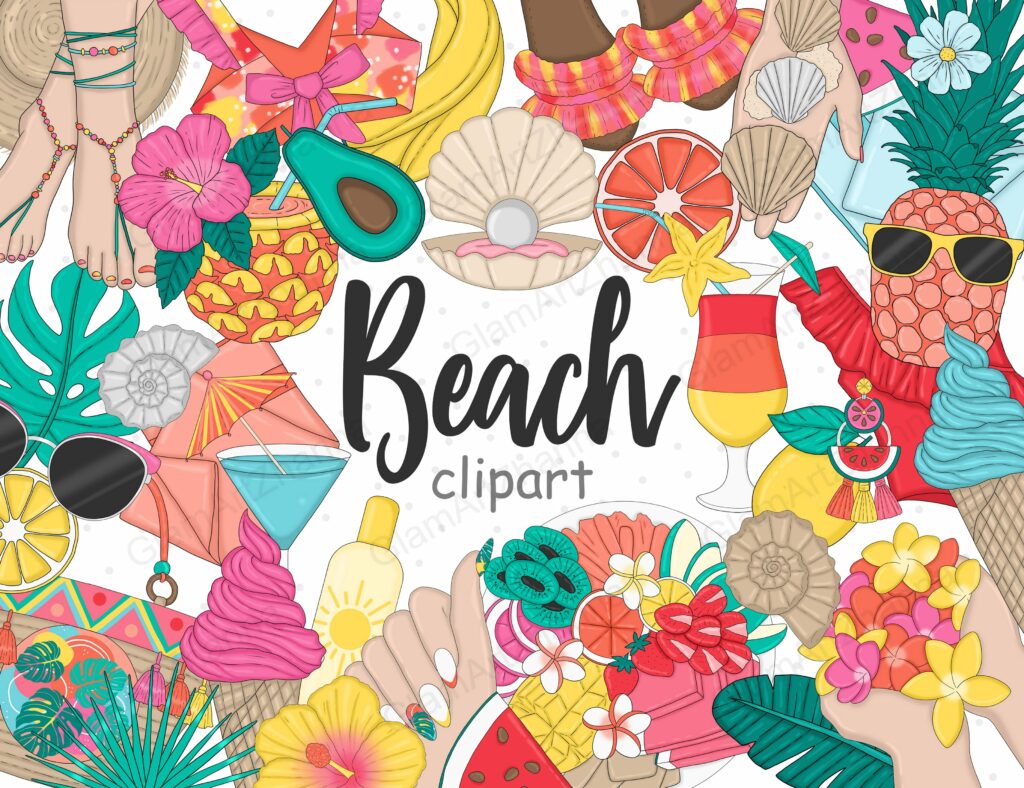 Beach Clip Art Bundle – MasterBundles