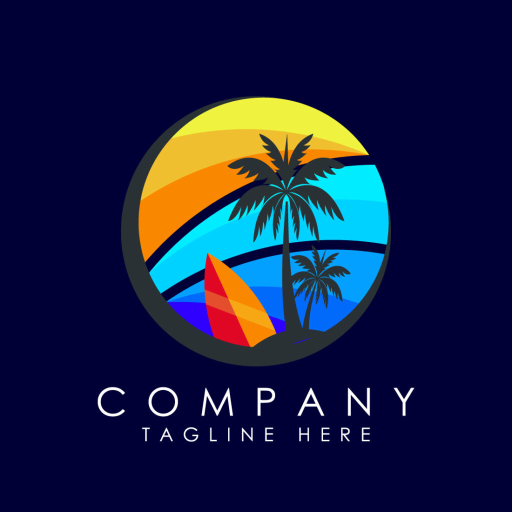 Beach logo design – MasterBundles