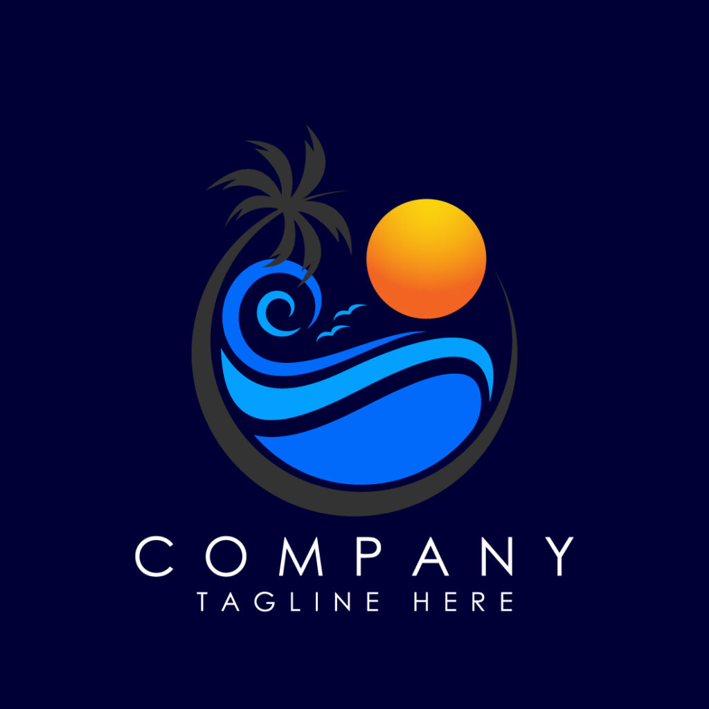 Sun with a wave logo – MasterBundles