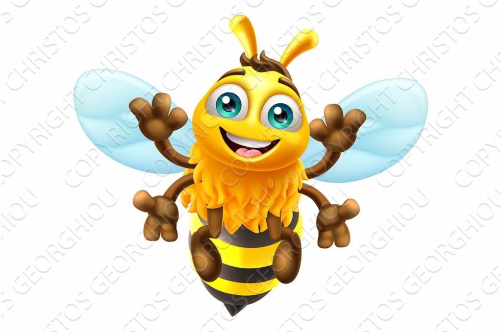 Honey Bumble Bee Cartoon Bumblebee – MasterBundles