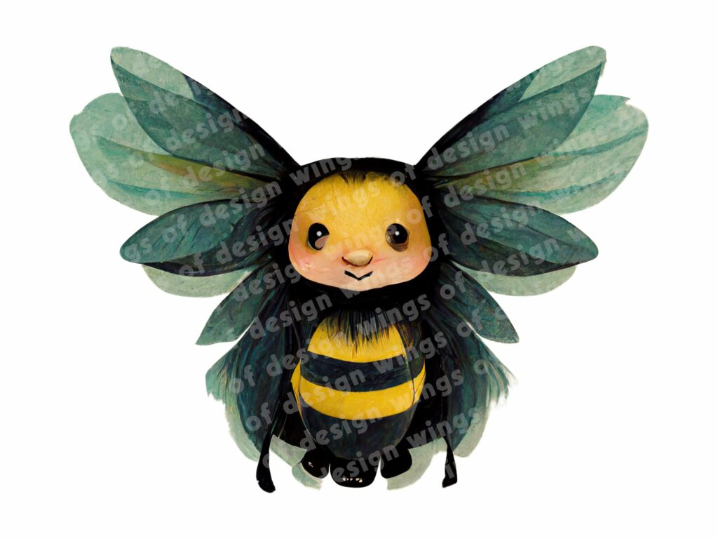 Smiling Bumblebee Clipart PNG – MasterBundles