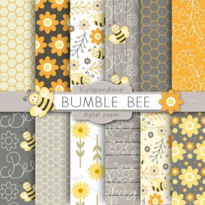 Bumble Bee digital paper – MasterBundles