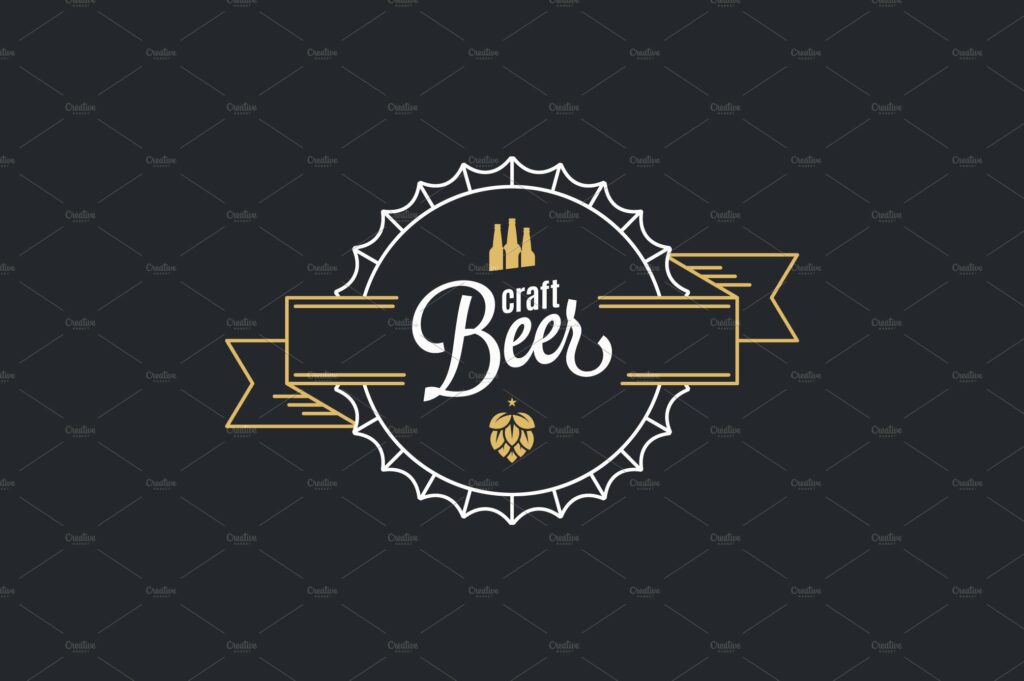 Beer cap logo. Craft beer stamp. – MasterBundles