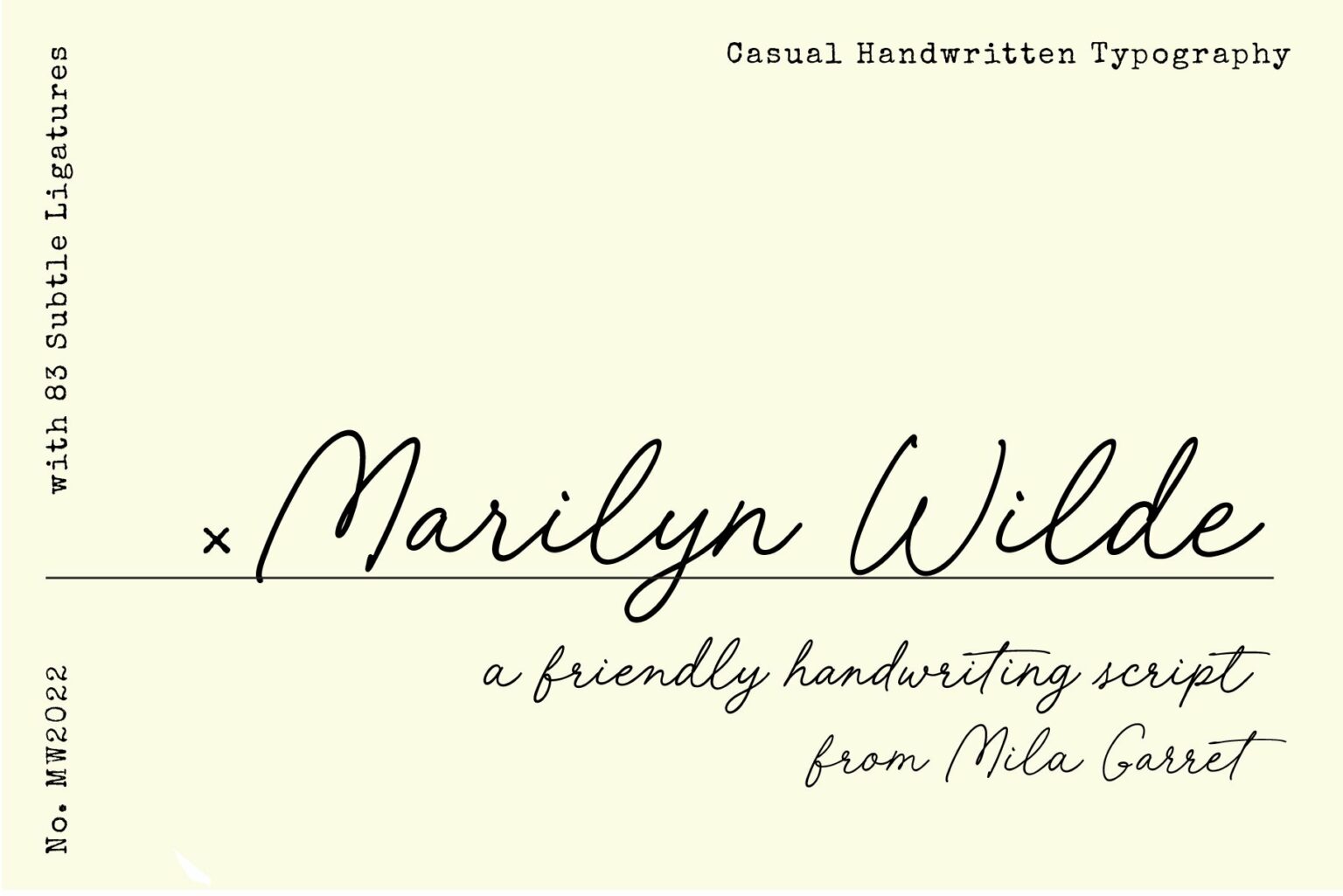 Marilyn Wilde Handwriting Script – MasterBundles