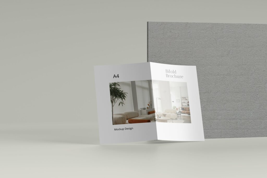 Bi fold Brochure Mockup A4 – MasterBundles