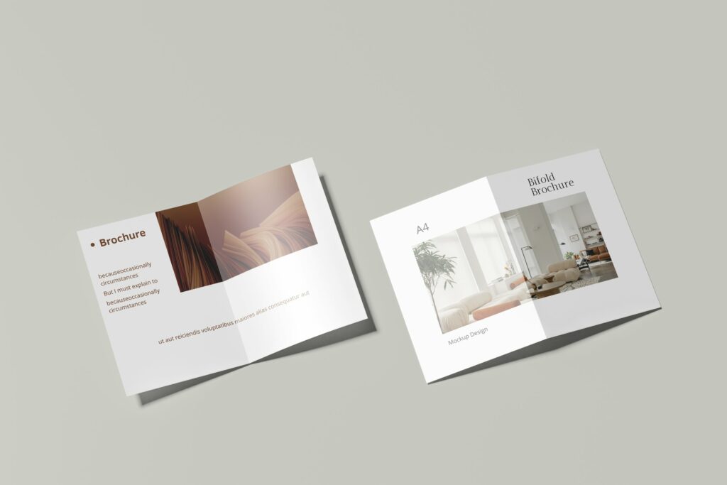 Bi fold Brochure Mockup A4 – MasterBundles
