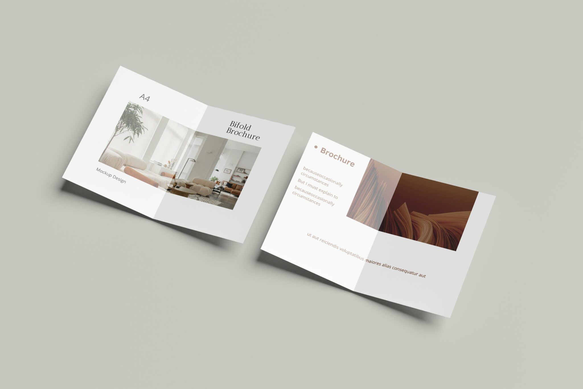 Bi fold Brochure Mockup A4 – MasterBundles