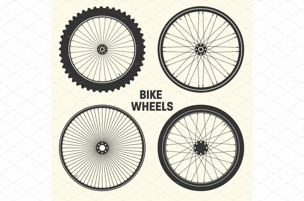 Bicycle wheel symbol vector – MasterBundles