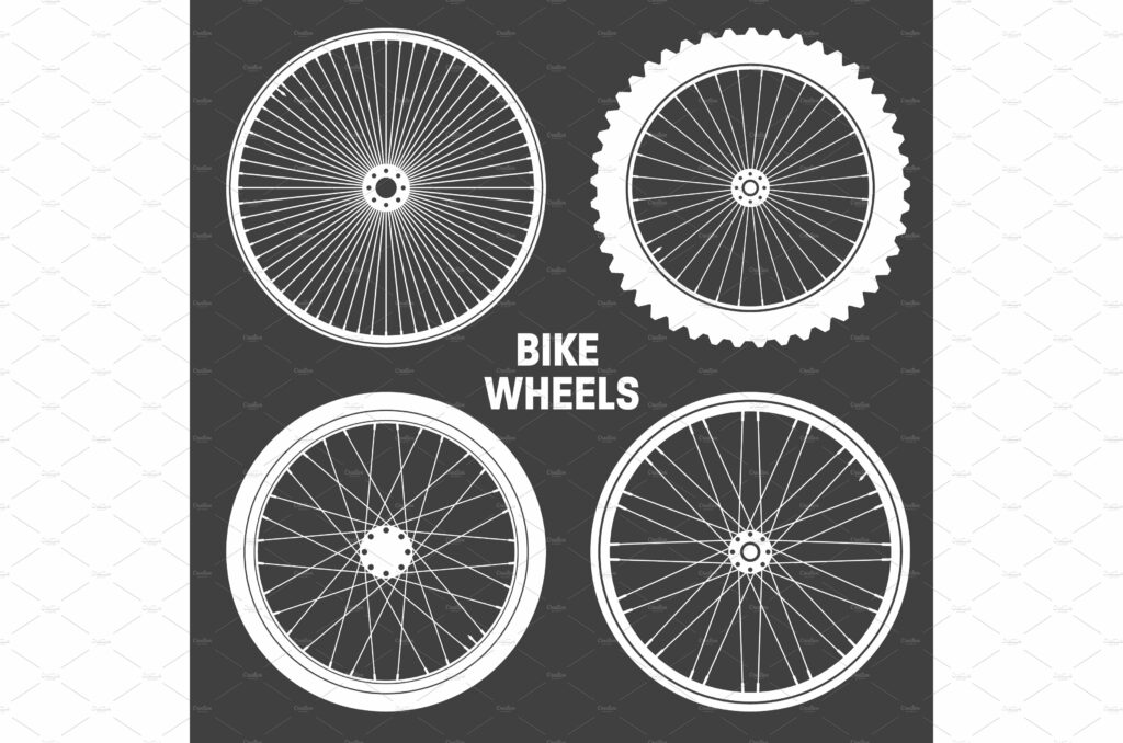 White bicycle wheel symbols – MasterBundles