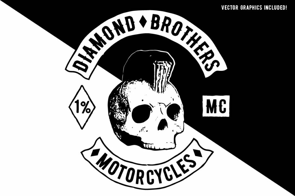 Biker Diamond Typeface – MasterBundles