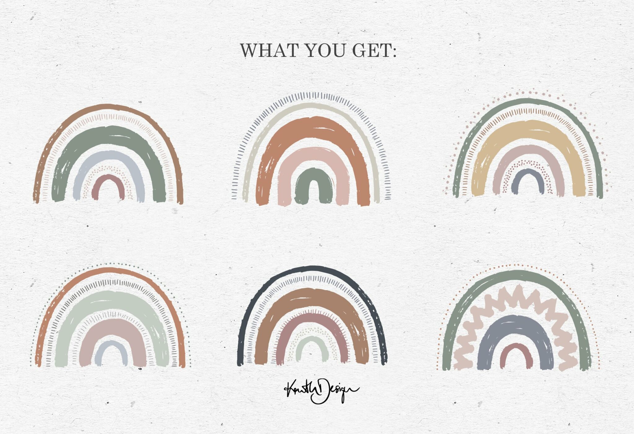 BOHO RAINBOW BUNDLE VECTOR + PNG – MasterBundles