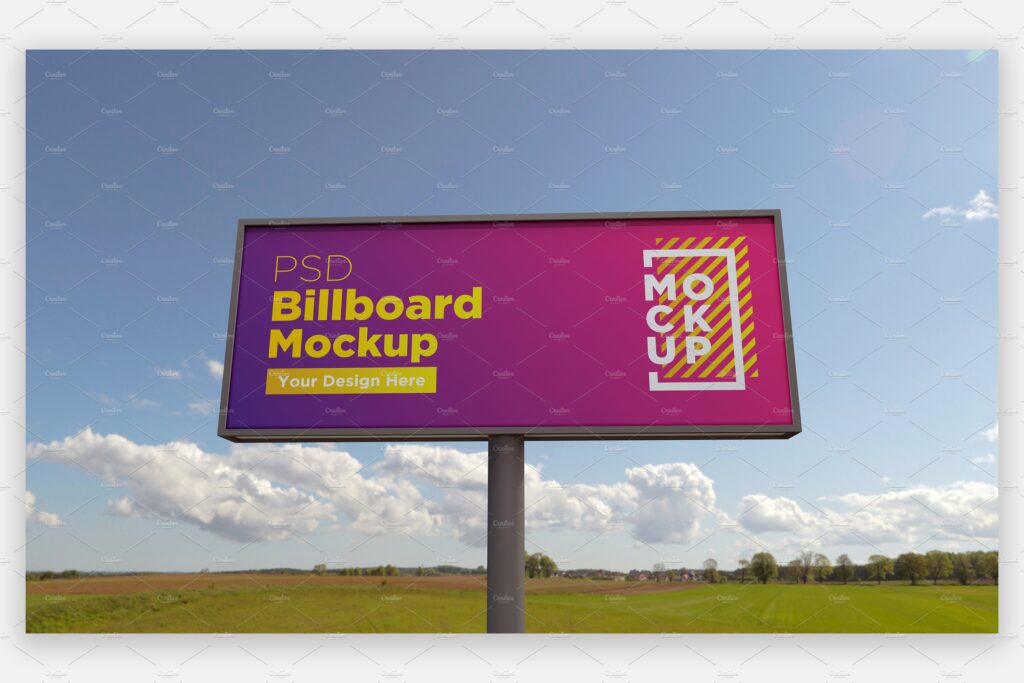 Billboard Sign Mockup front view – MasterBundles