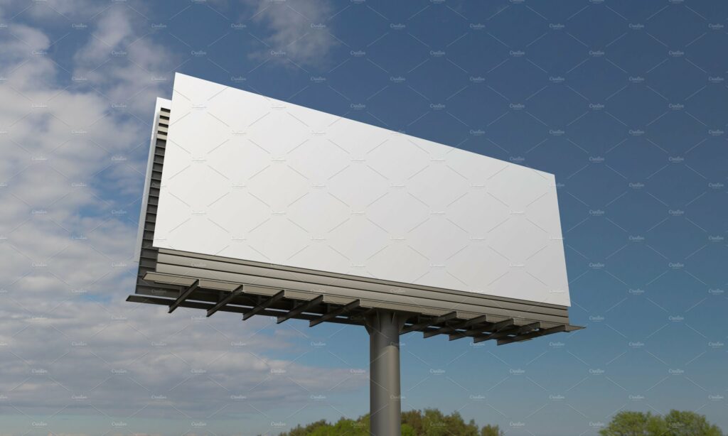 Billboard Sign Mockup Side View – MasterBundles