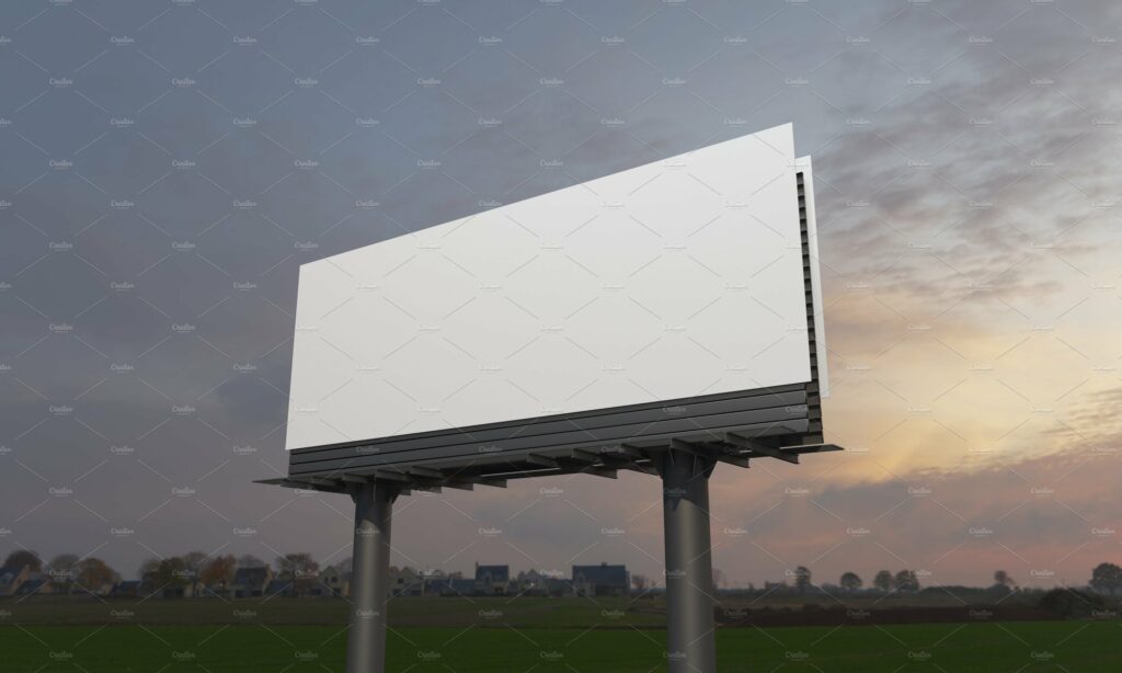 Billboard Sign Mockup Side View – MasterBundles