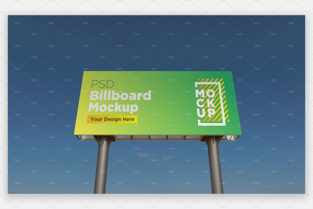 Billboard Sign Mockup Front View – MasterBundles