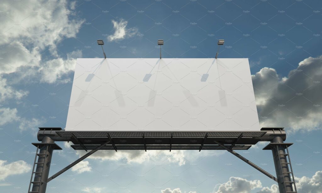 Billboard Sign Mockup Front View – MasterBundles