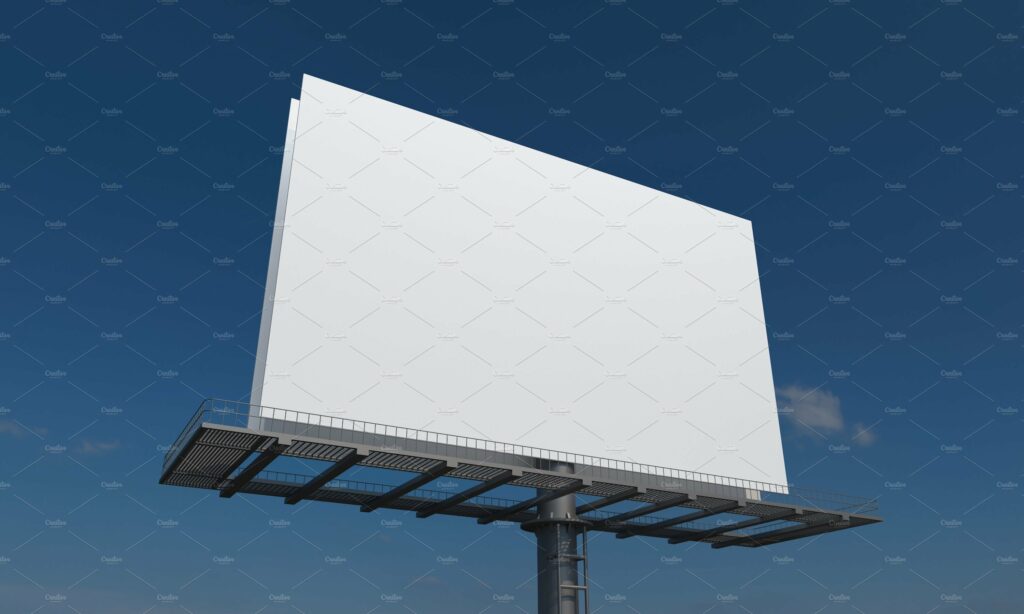 Billboard Sign Mockup Side View – MasterBundles