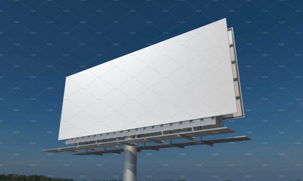 Billboard Sign Mockup Side View – MasterBundles