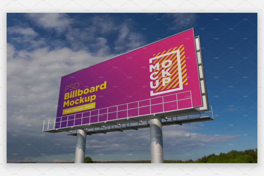 Billboard Sign Mockup Side View – MasterBundles