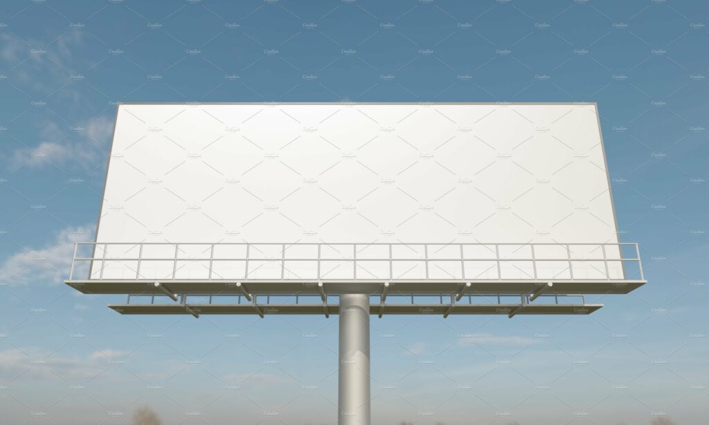 Billboard Sign Mockup Front View – MasterBundles