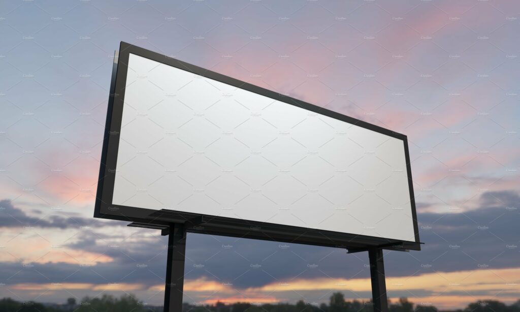 Billboard Sign Mockup Side View – MasterBundles