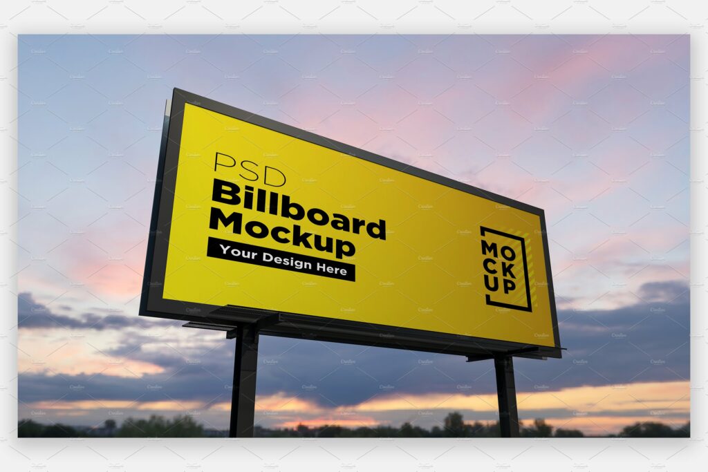 Billboard Sign Mockup Side View – MasterBundles