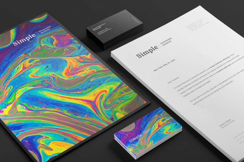 Black & White Stationery Mockup 01 – MasterBundles
